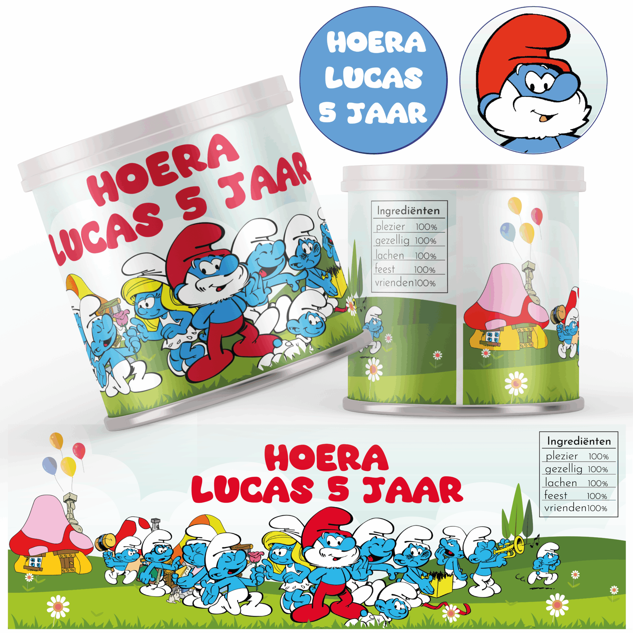 Pringles wikkel Smurfen traktatie