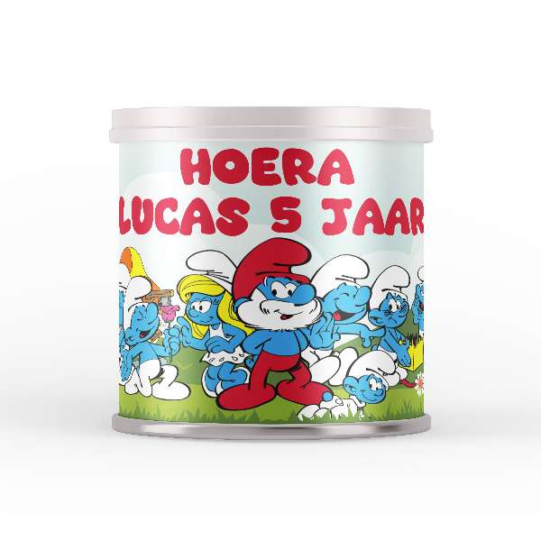 Pringles wikkel Smurfen traktatie