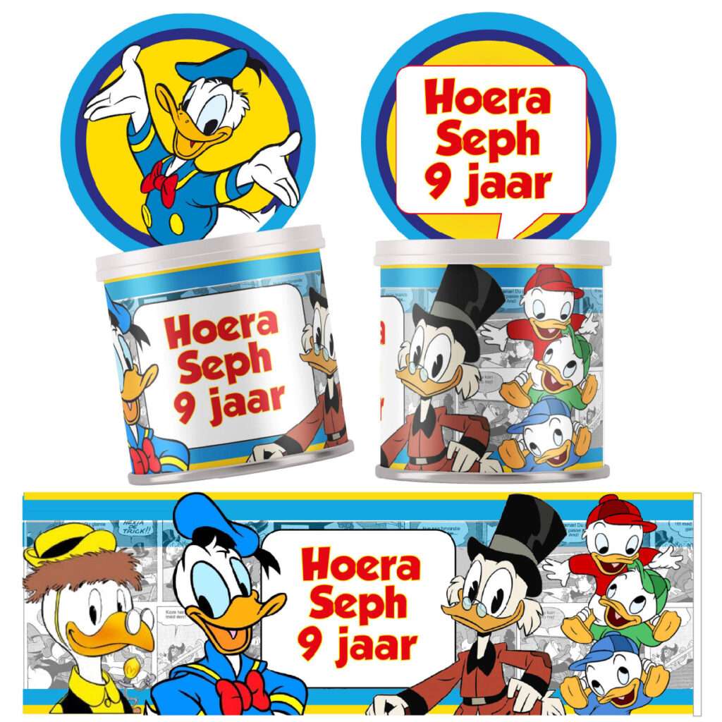 Pringles wikkel Donald Duck traktatie