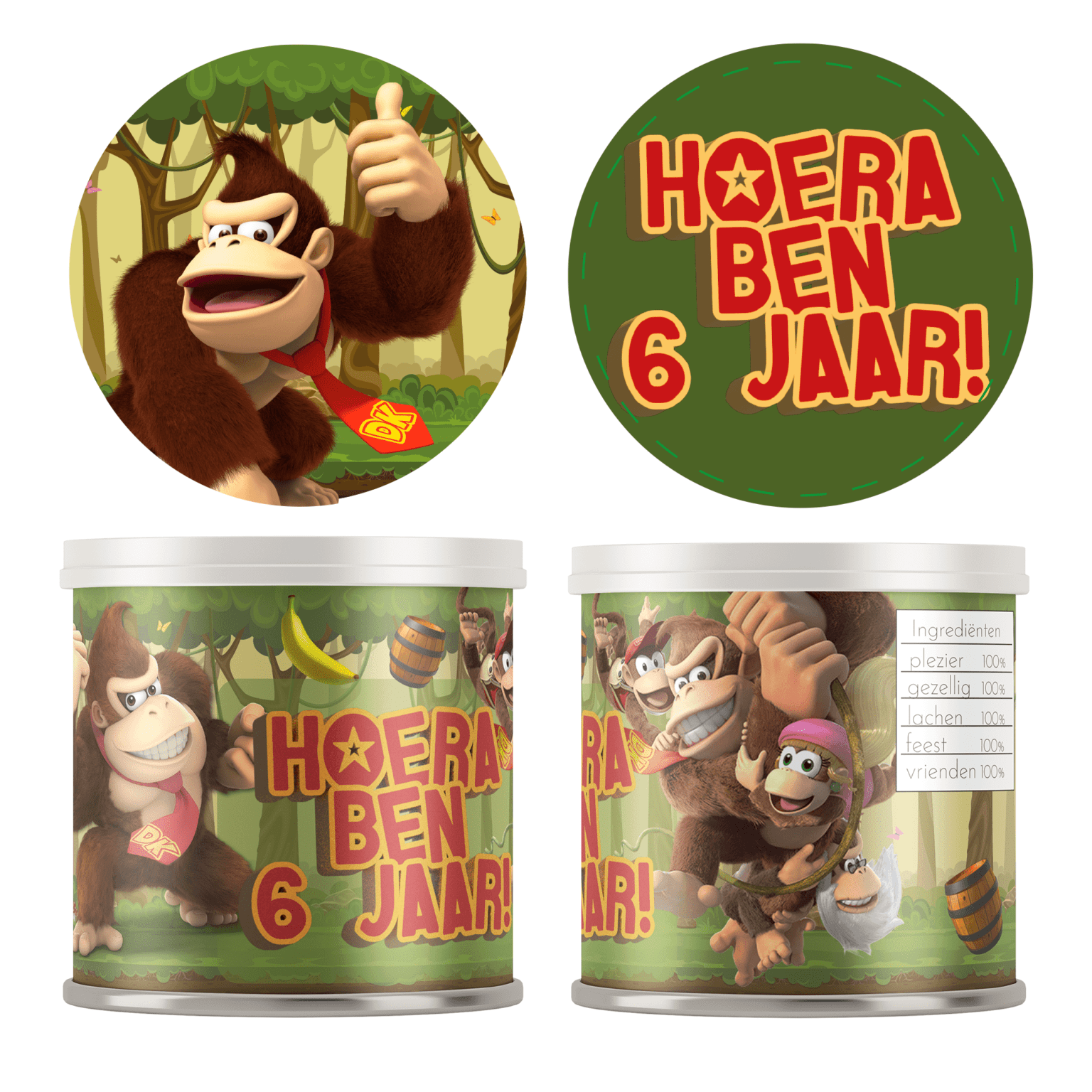 Donkey Kong Pringles wikkel traktatie