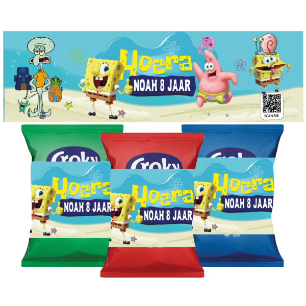 Spongebob chips wikkel | Partijtje aan huis | Traktaties en themakisten ...