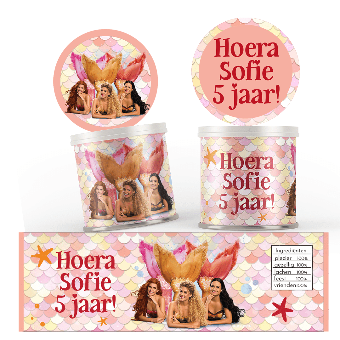 K3 zeemeermin Pringles wikkel | Partijtje aan huis | Traktaties en ...